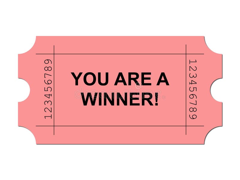 Enter To Win Raffle Ticket Roll Fundraiser Charity Lottery Luck Stock ...