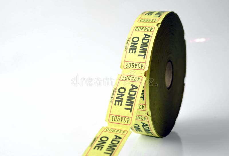 Ticket Roll stock image. Image of tickets, yellow, carnival - 64399373