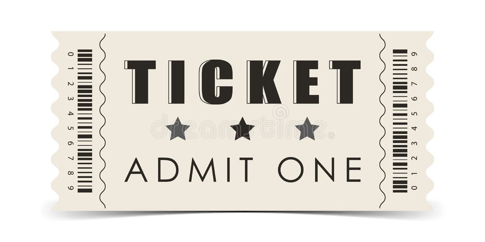 Ticket Sample. Modern Ticket Card Template. Vector. Stock Vector ...