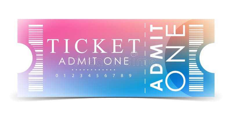 Ticket Sample. Modern Elegant Ticket Card Illustration Template. Vector ...