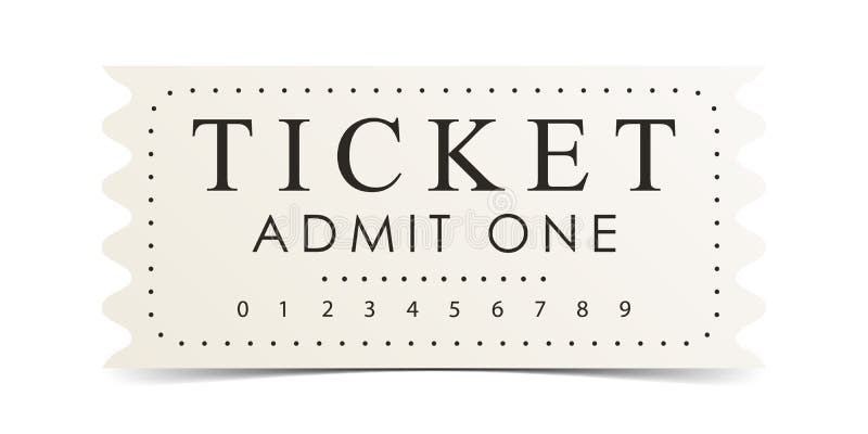 Ticket Sample. Modern Elegant Ticket Card Illustration Template. Vector ...