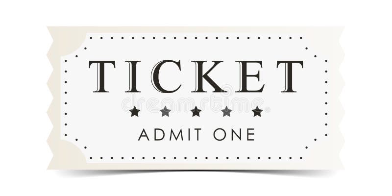 Ticket Sample. Modern Elegant Ticket Card Illustration Template. Vector ...