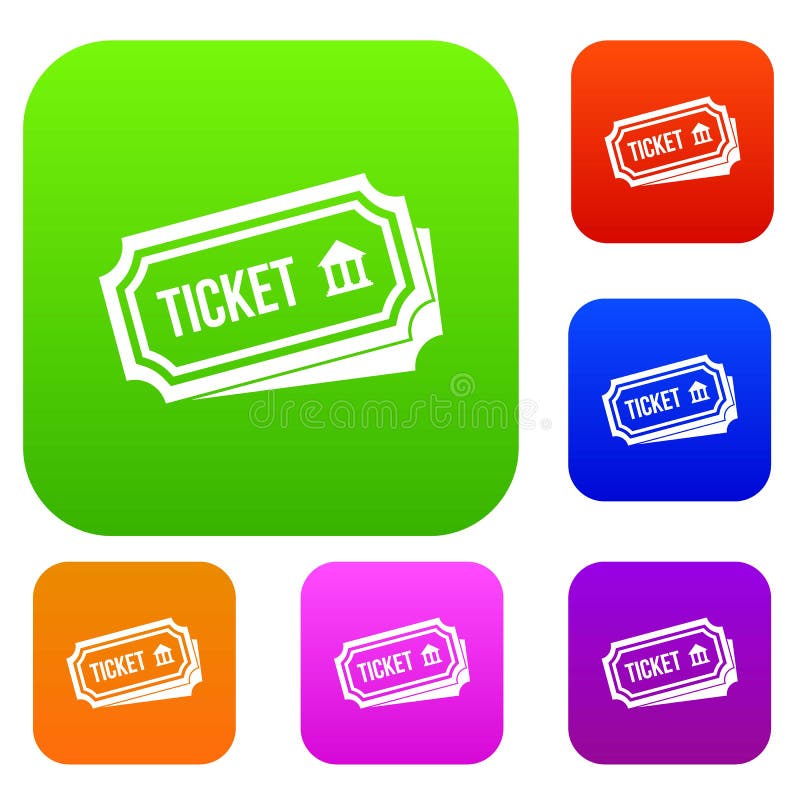 Ticket set collection stock vector. Illustration of entry - 98289617