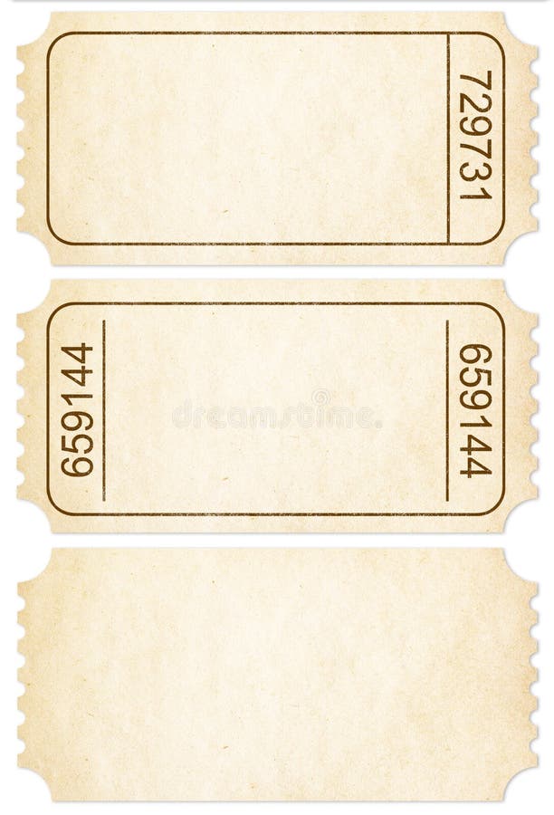Ticket Set. Paper Ticket Stubs Isolated with Clipping Path Stock Photo ...