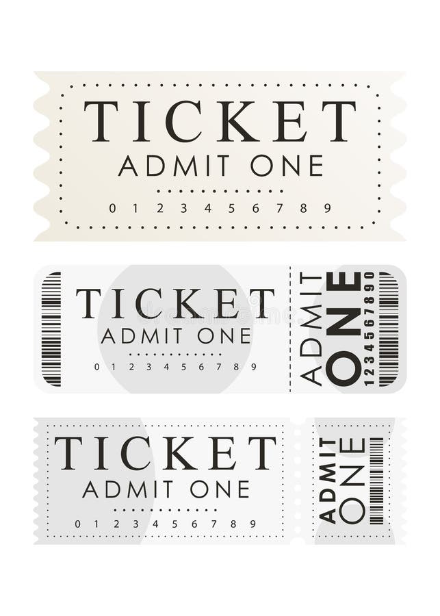 Ticket Set. Pass Card Design. Isolated. Vector Illustration. Stock ...