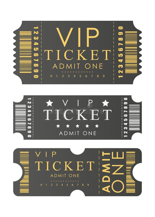 Ticket Set. Pass Card Design. Isolated. Vector. Stock Vector ...