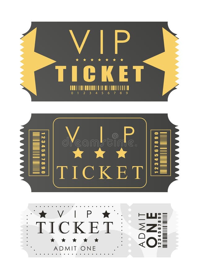 Ticket Set. Ready Design for Your Business. Isolated on White ...