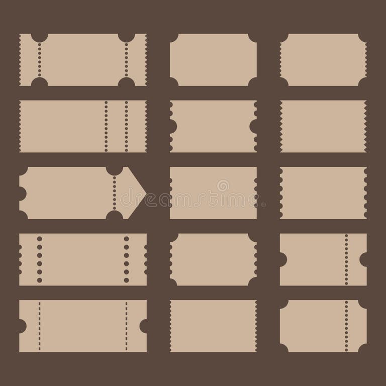 Ticket Shape Stock Illustrations – 10,721 Ticket Shape Stock ...