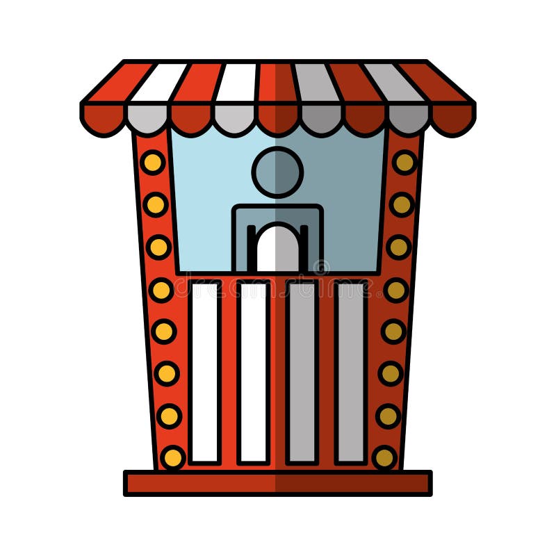 Ticket Shop Icon Vector from Carnival Concept. Thin Line Illustration ...