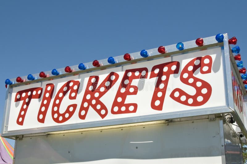 Ticket Sign stock image. Image of outside, circus, funfair - 2271931