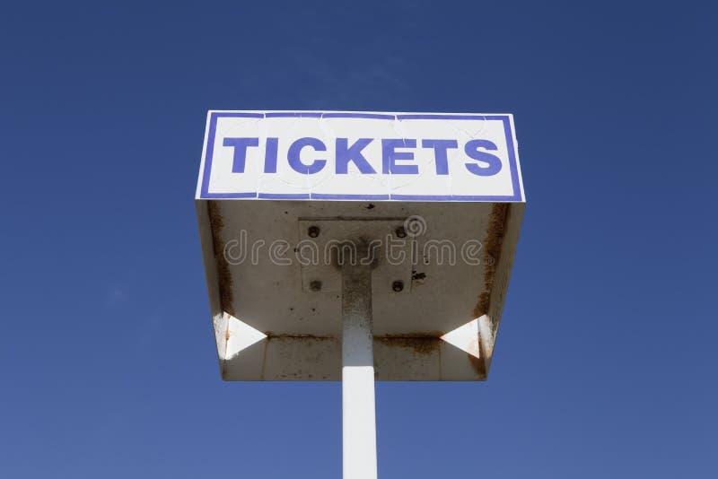Ticket sign stock image. Image of type, stand, counter - 24927809
