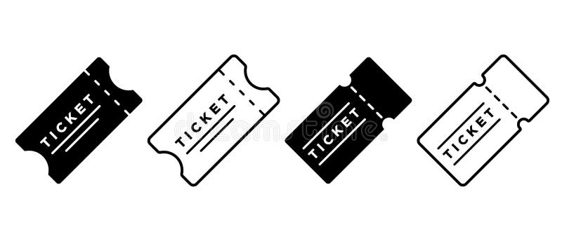 Ticket Simple Vector Icons Set. Vector Illustration Stock Vector ...