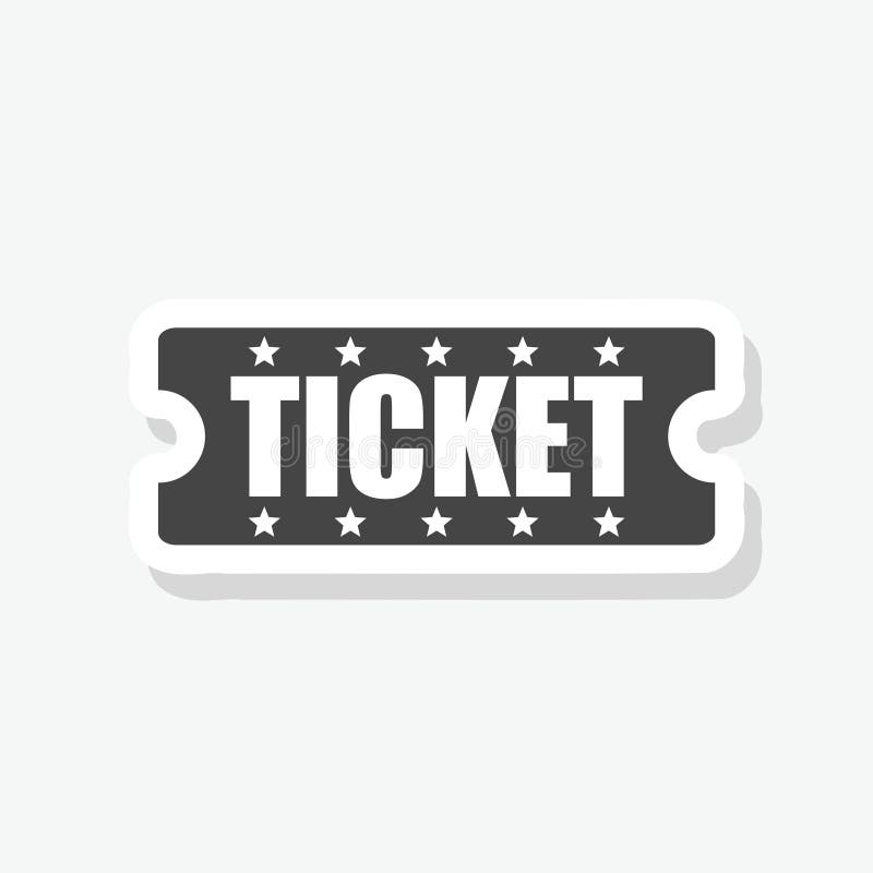 Isolated Raffle Ticket Sticker Icon Stock Illustration - Illustration ...
