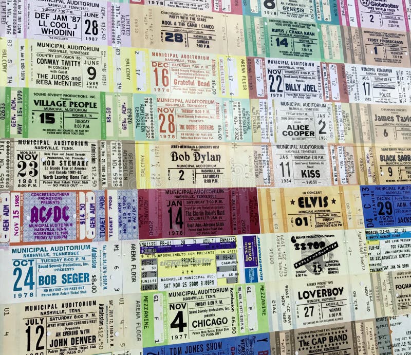 Ticket Stubs from Various Artists Editorial Photo - Image of chicago ...