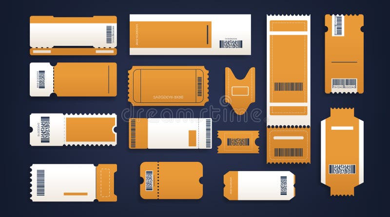 Ticket Templates Collection Featuring Vector Blank Designs for Crafting ... Ticket Templates Collection Featuring Vector Blank Designs for Crafting ...