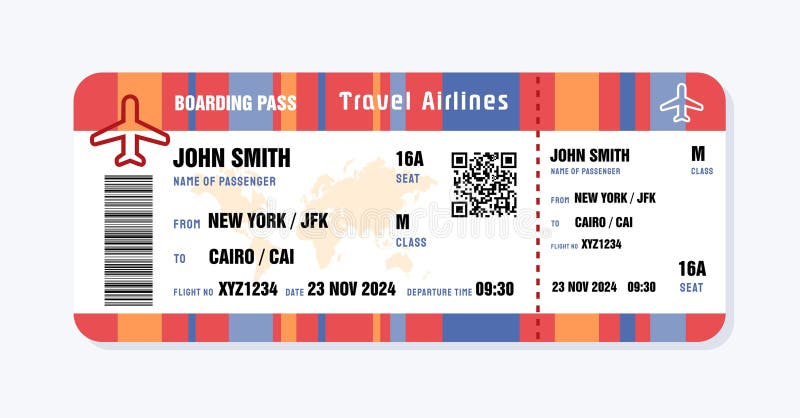 Ticket to Cairo, Egypt stock vector. Illustration of business - 311778244