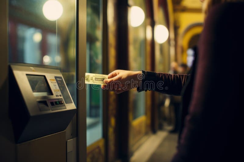 Ticket Touch Retail Pay Railway. Generate Ai Stock Illustration ...