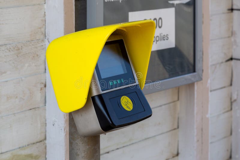 A Ticket or Travel Card Scanner Point on a Train Station Platform Stock ...
