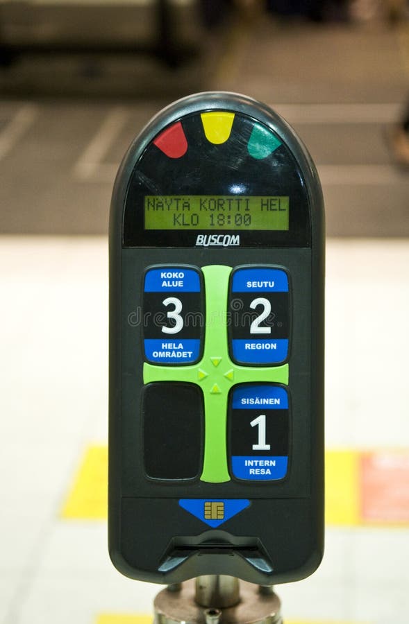 Ticket Validation Machine in Helsinki, Finland Editorial Image - Image ...
