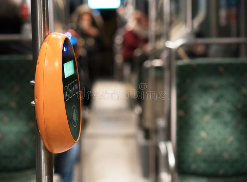 Ticket validation system. stock image. Image of check - 104558303