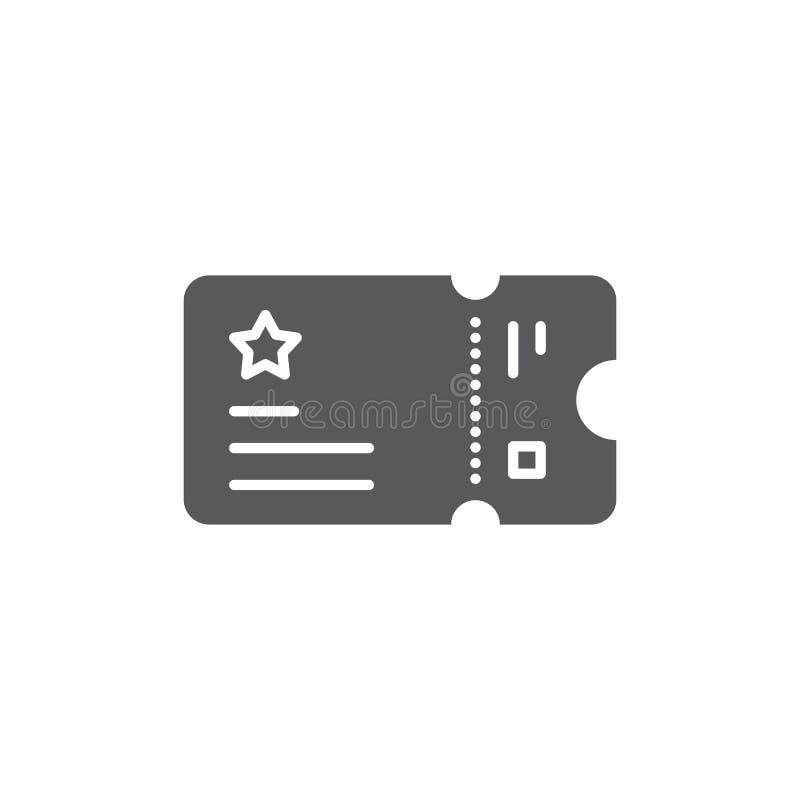 Ticket Vector Icon Symbol Permission Isolated on White Background Stock ...