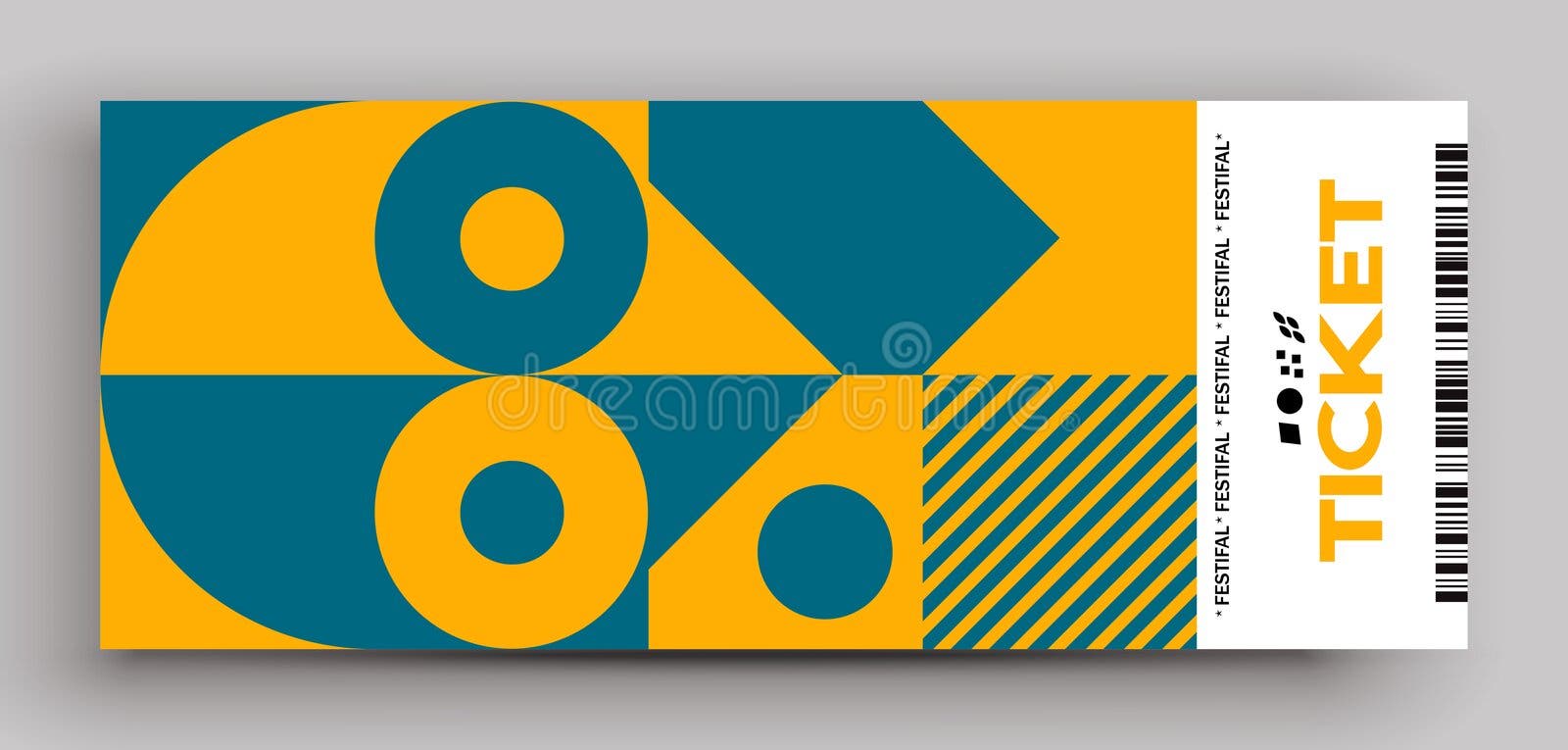 Ticket Vector Template Layout Set Happy Birthday. Festive Illustration ...