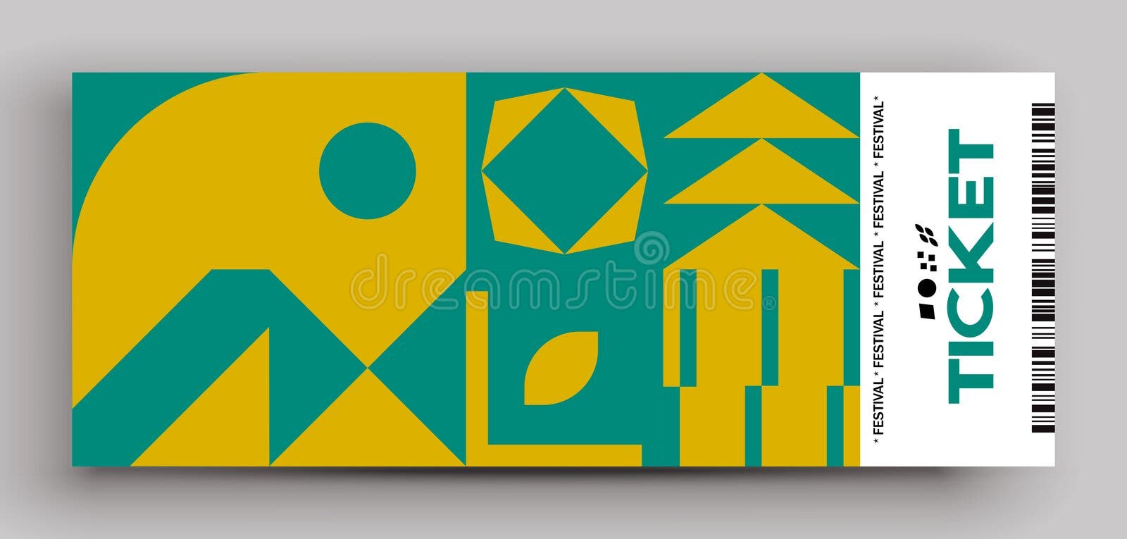 Ticket Vector Template Layout Set Happy Birthday. Festive Illustration ...