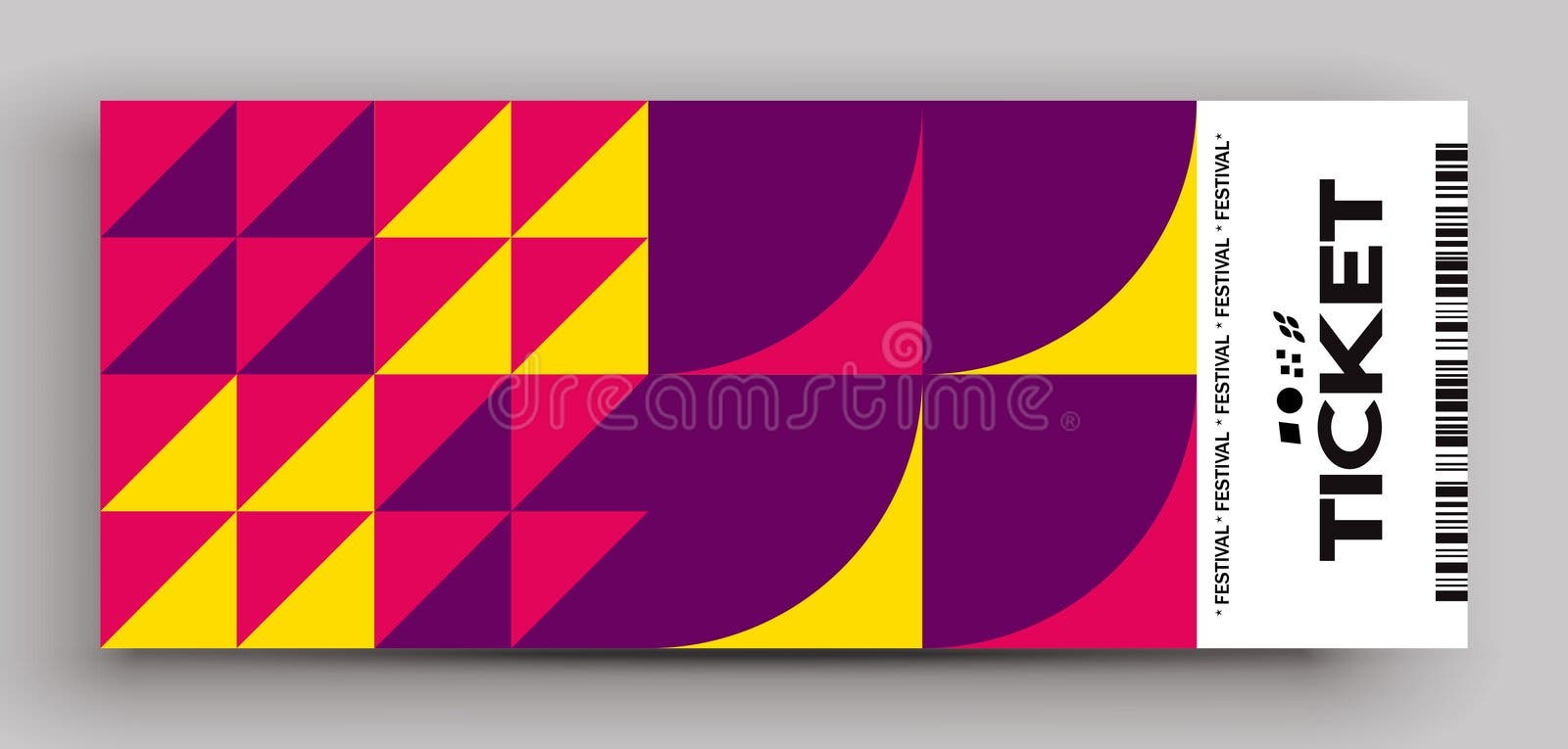 Ticket Vector Template Layout Set Happy Birthday. Festive Illustration ...