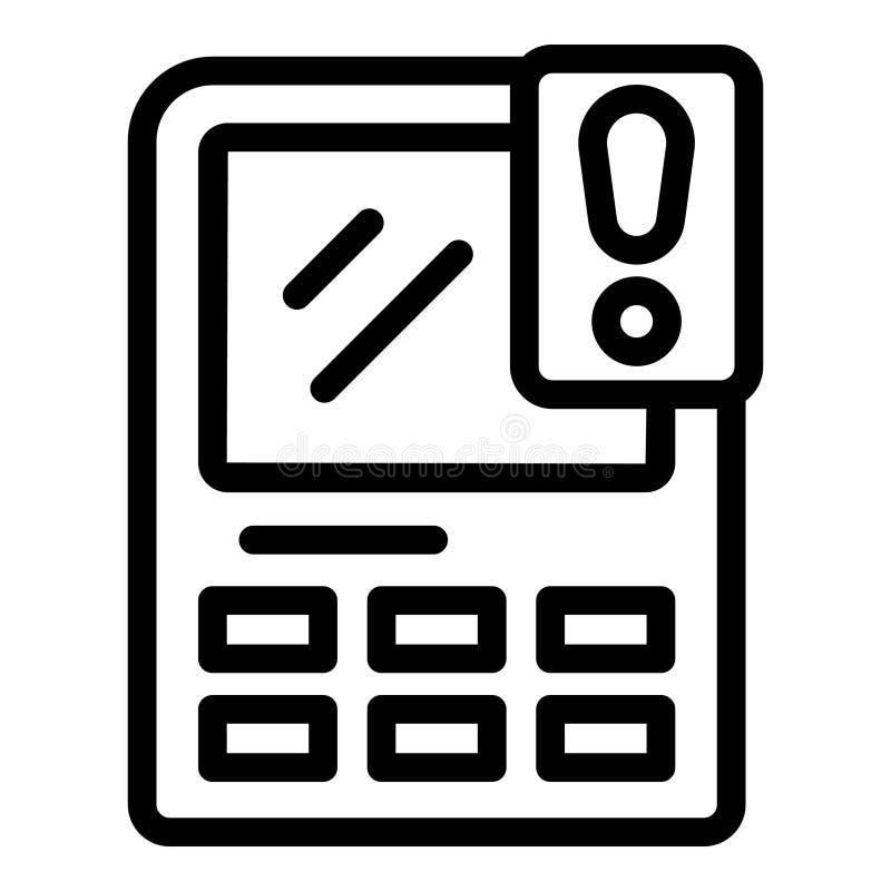 Ticket Vending Terminal Icon Outline Vector. Travel Security Technology ...