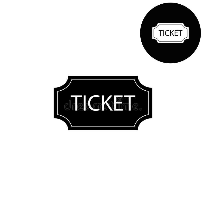 Ticket - white vector icon stock vector. Illustration of seat - 138488781