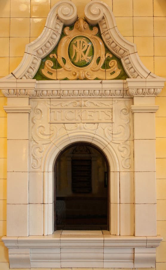 A Ticket Window in the Dunedin Railway Station in the South Island in ... A Ticket Window in the Dunedin Railway Station in the South Island in ...
