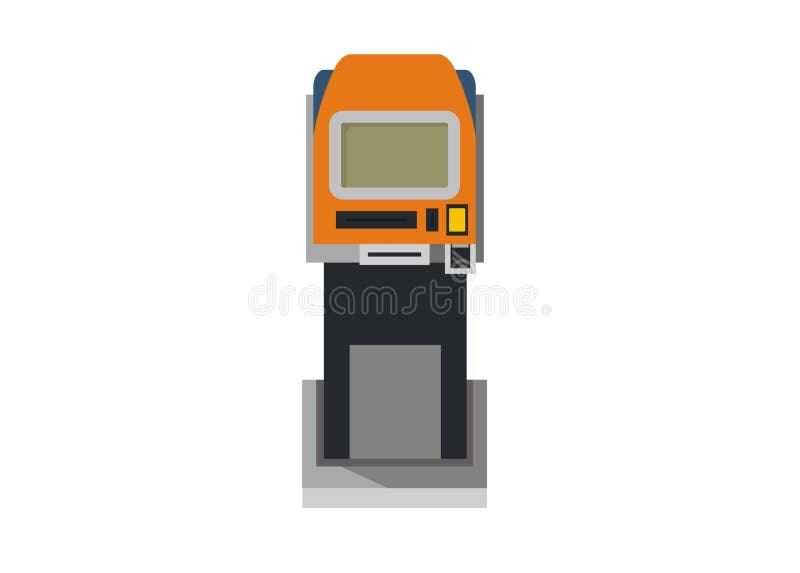 Ticketing Machine. Simple Flat Illustration. Stock Vector ...