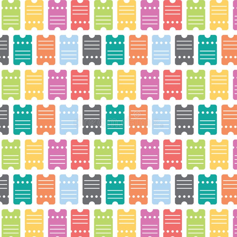 Tickets Seamless Pattern stock vector. Illustration of entertainment ...