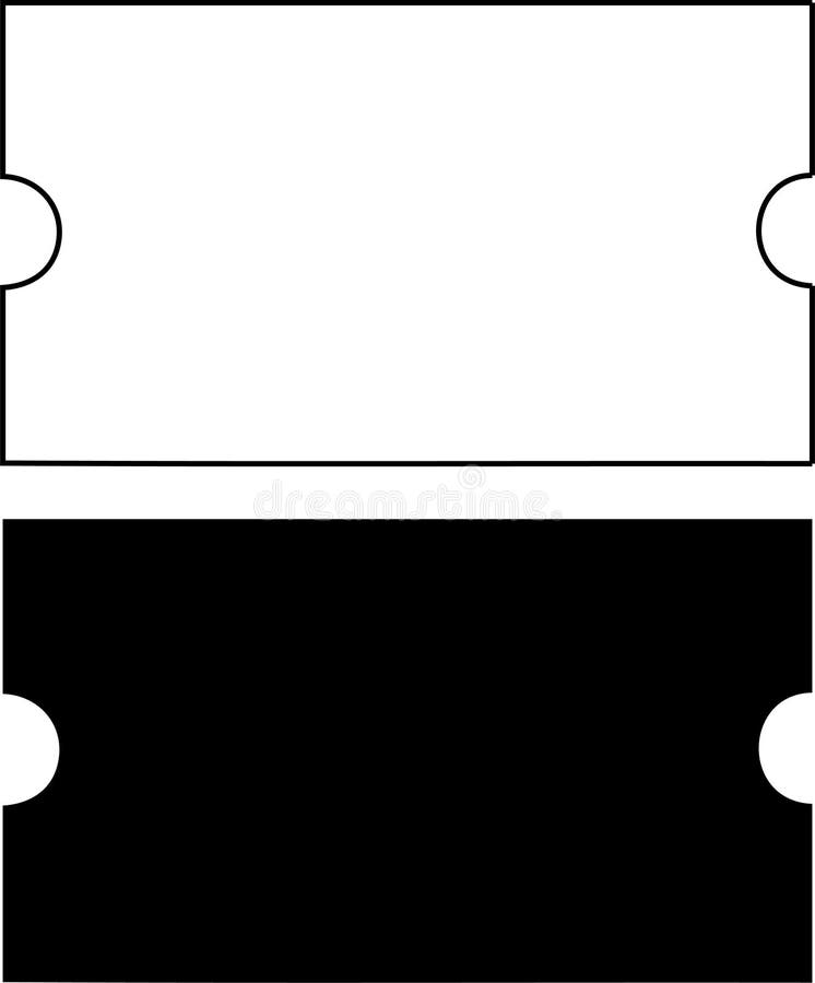 Blank Ticket Illustration stock vector. Illustration of future - 7418579