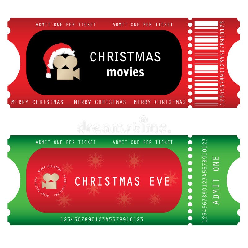 Tickets for Christmas Eve stock vector. Illustration of event - 17158671