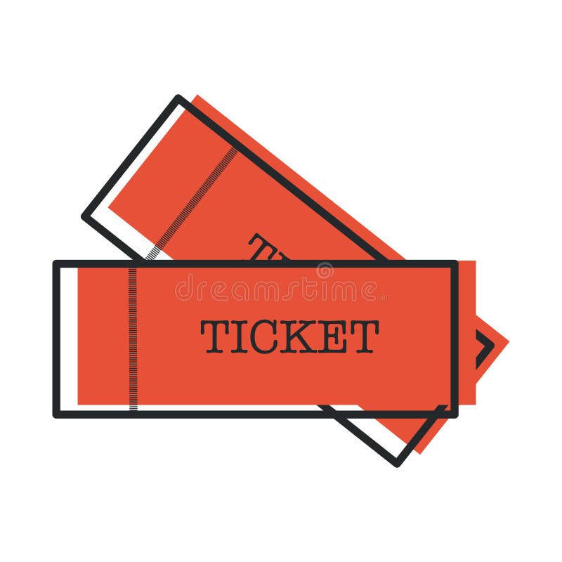 Tickets Doodle Vector Filled Outline Sticker. EPS 10 File Stock Vector ...