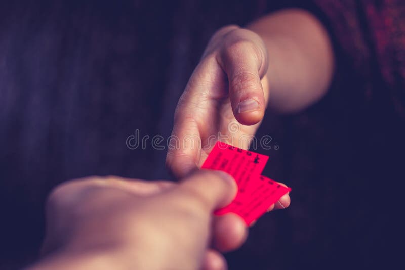 Winning Golden Ticket stock image. Image of holding, jackpot - 31980539