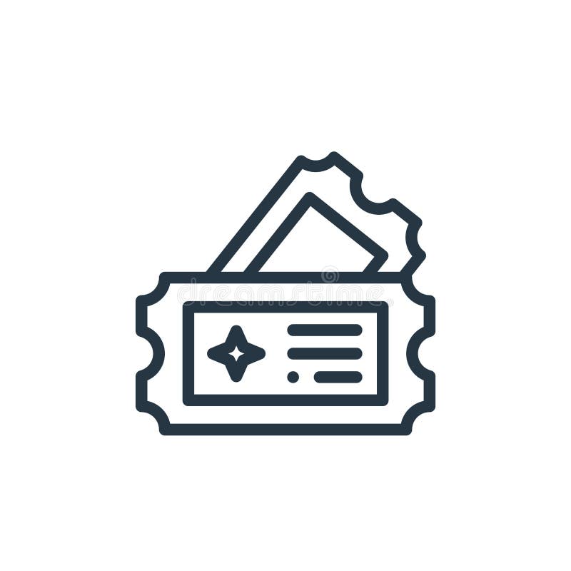 Tickets Icon Vector from Magic Concept. Thin Line Illustration of ...