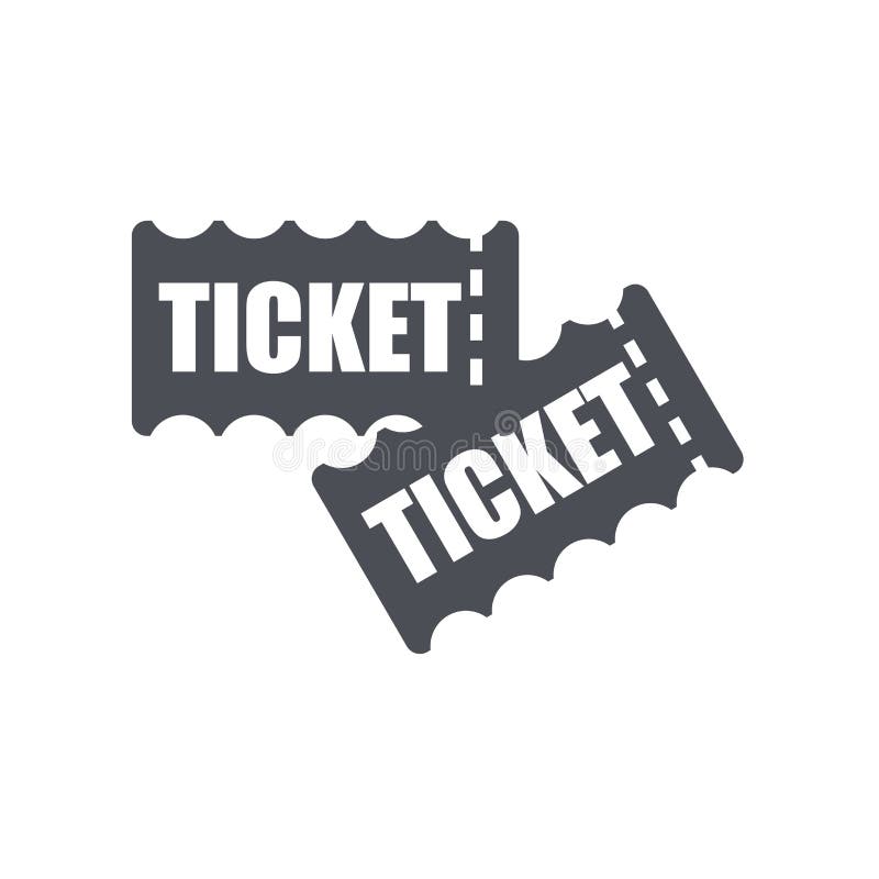 Tickets Icon Vector Sign and Symbol Isolated on White Background ...