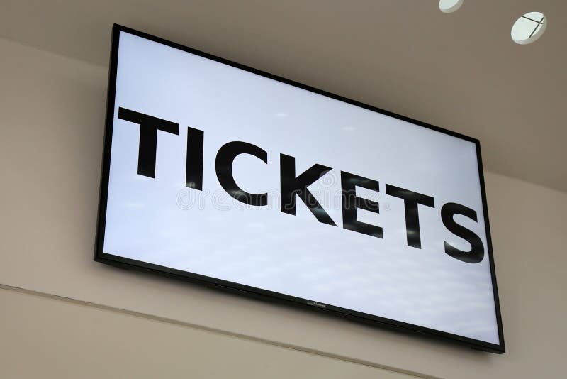 Tickets on a lcd Monitor stock illustration. Illustration of global ...