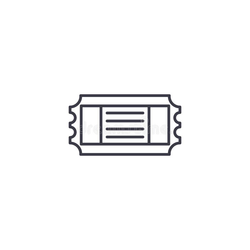 Tickets Linear Icon Concept. Tickets Line Vector Sign, Symbol ...