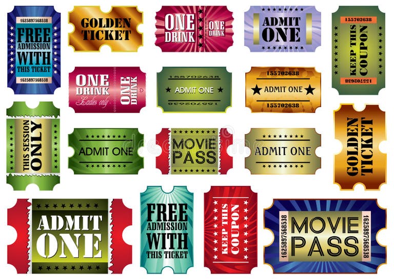 Tickets set stock vector. Illustration of numbered, graphic - 15207764