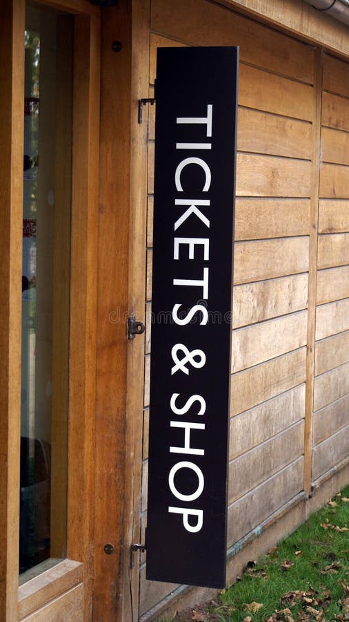 Ticket office sign stock photo. Image of commercial, field - 60245420