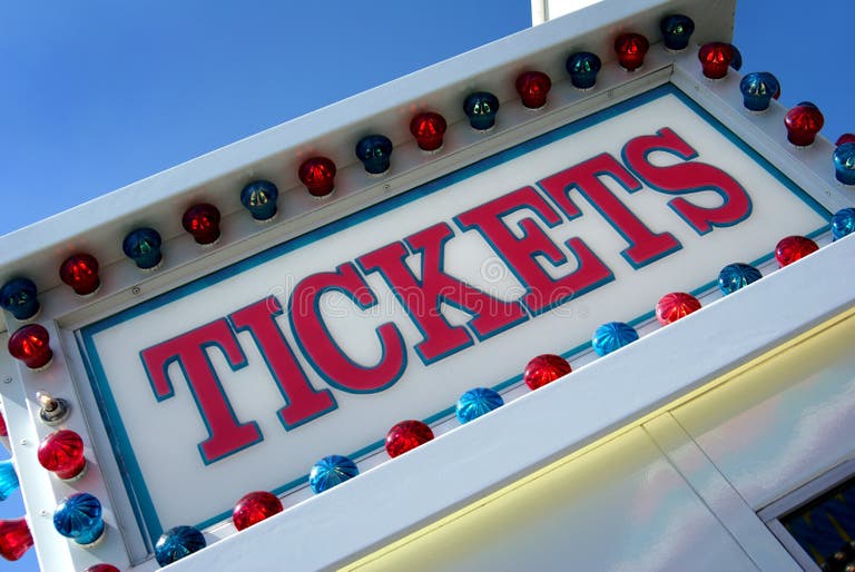 Tickets sign stock photo. Image of fair, ticket, summertime - 15731394