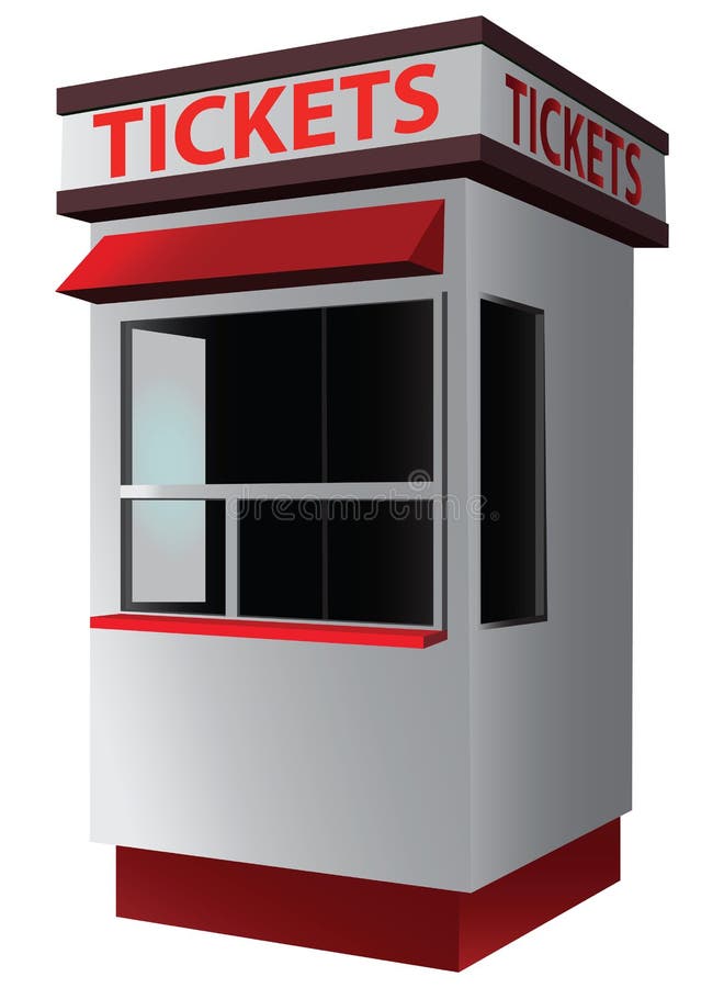 Ticketstand stock abbildung. Illustration von informationsstand - 32810666