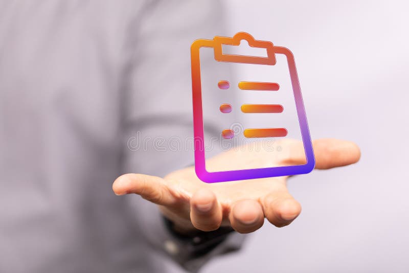 Man Ticking a Check Box on a Virtual Interface Stock Image - Image of ...