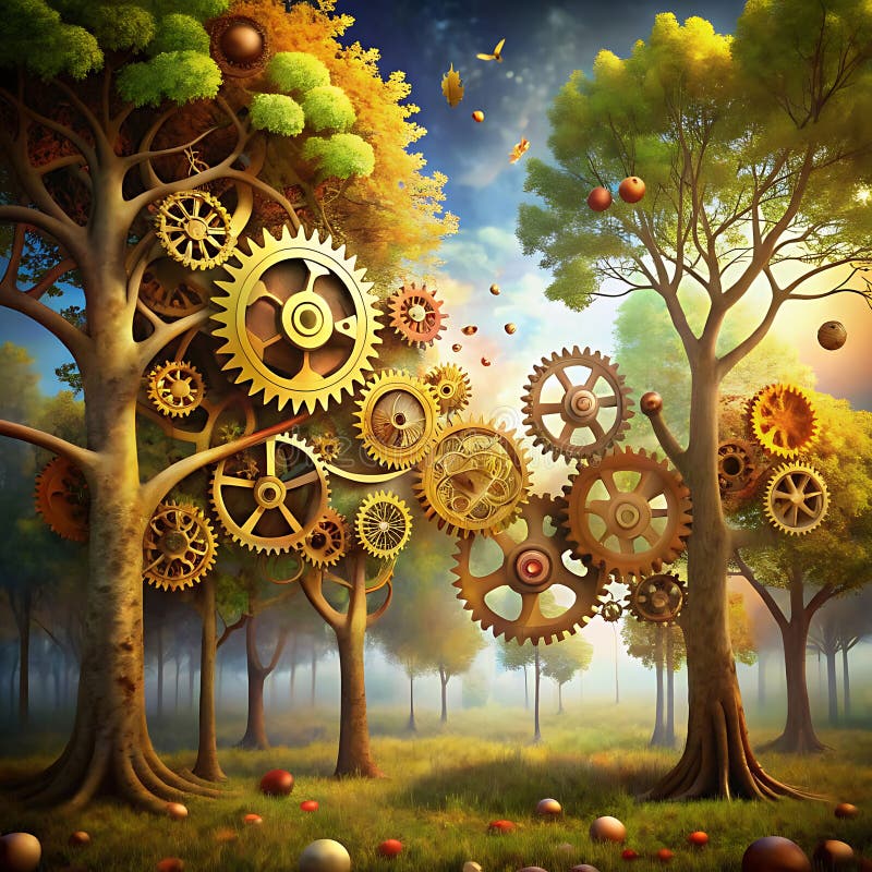 Ticking Whimsy: Exploring the Enchanted Clockwork Forest of Gears and ...