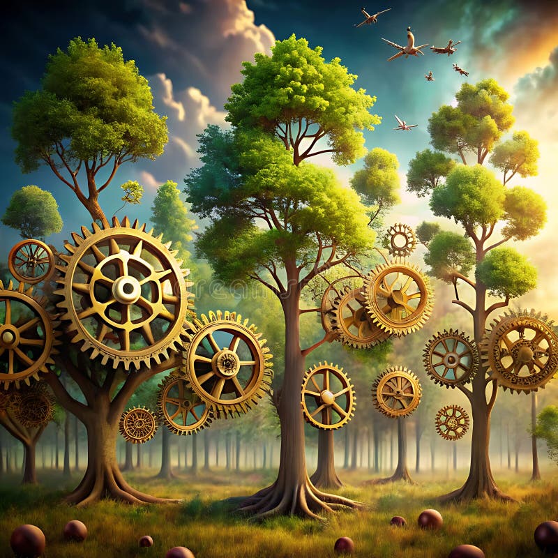 Ticking Whimsy: Exploring the Enchanted Clockwork Forest of Gears and ...