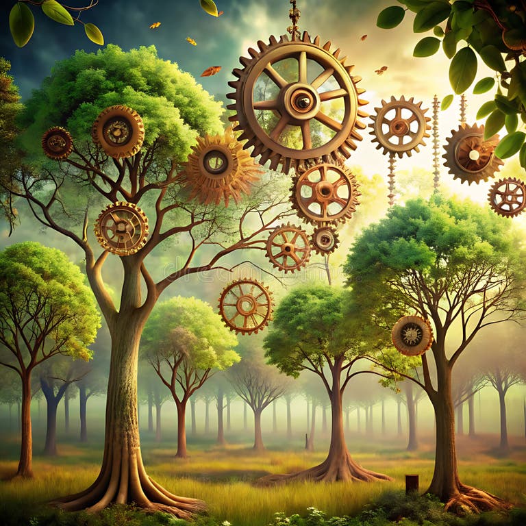 Whimsical Clockwork Forest Stock Illustrations – 87 Whimsical Clockwork ...