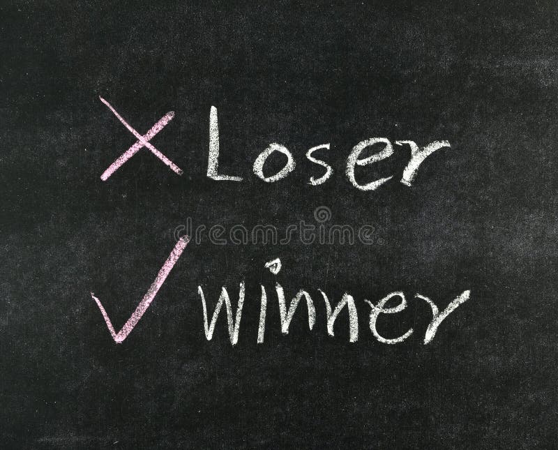 Winner loser signboard stock photo. Image of lose, promoted - 156134